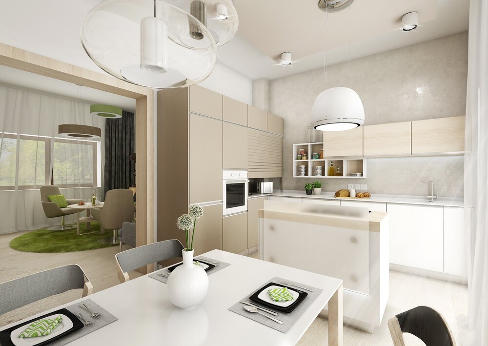 Corner kitchen with roller shutter | AŤÁK DESIGN