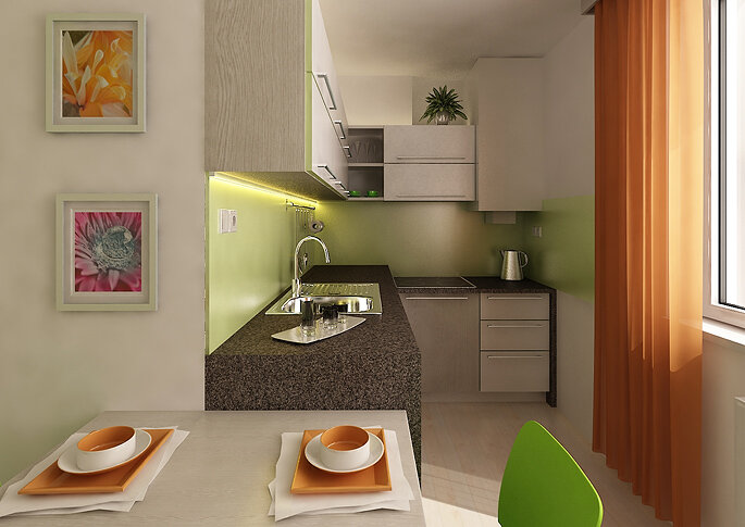 Prefebricated kitchenette made of bleached oak | AŤÁK DESIGN