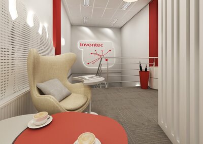 Inventec Brno - corridor and lounge area | AŤÁK DESIGN