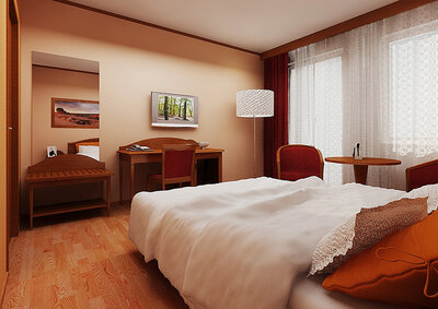 Hotel room in rustic style | AŤÁK DESIGN