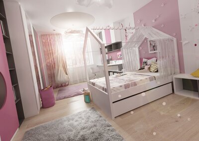 Girls' rooms with a secret passage | AŤÁK DESIGN