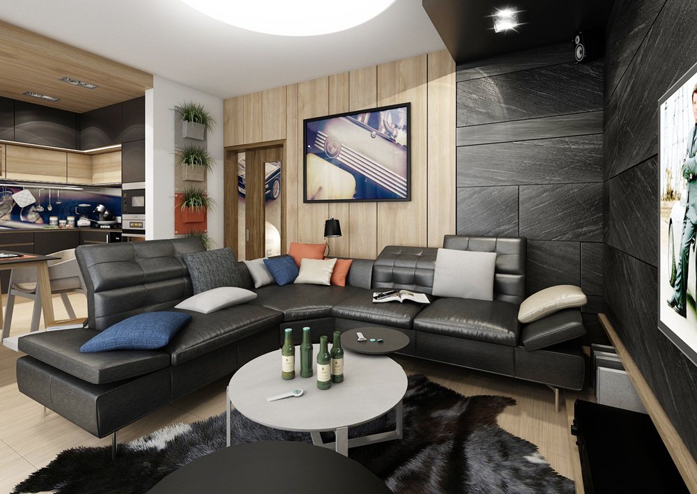 An apartment interior for single people | AŤÁK DESIGN