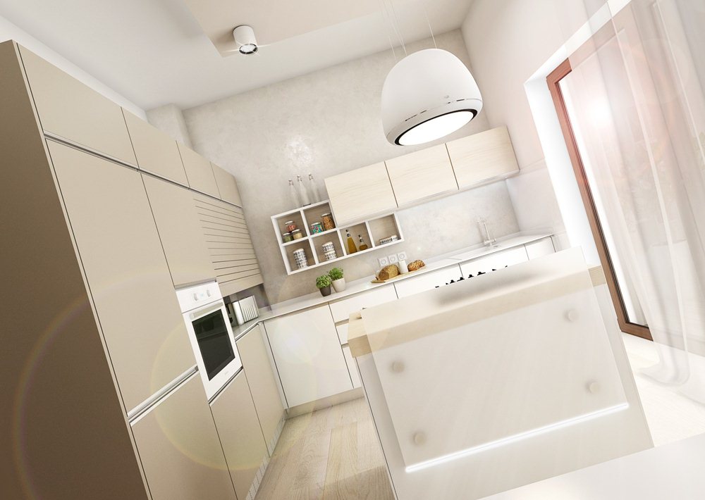 Corner kitchen with roller shutter | AŤÁK DESIGN