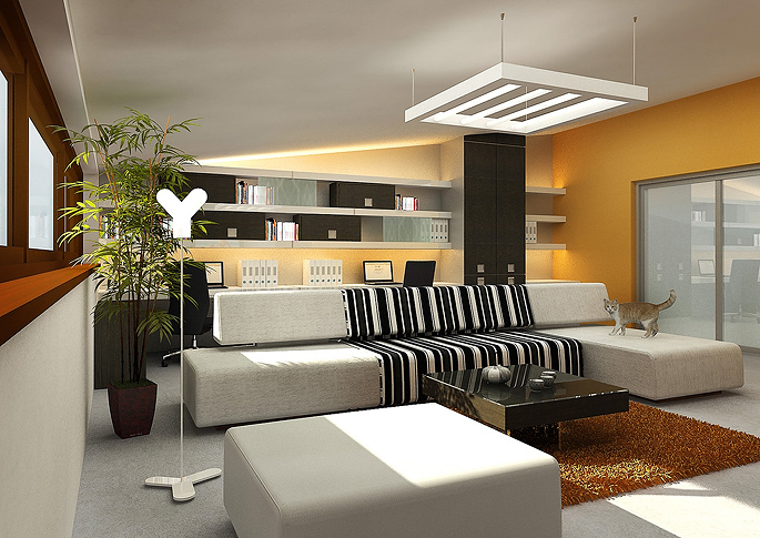 Working space in the living room | AŤÁK DESIGN