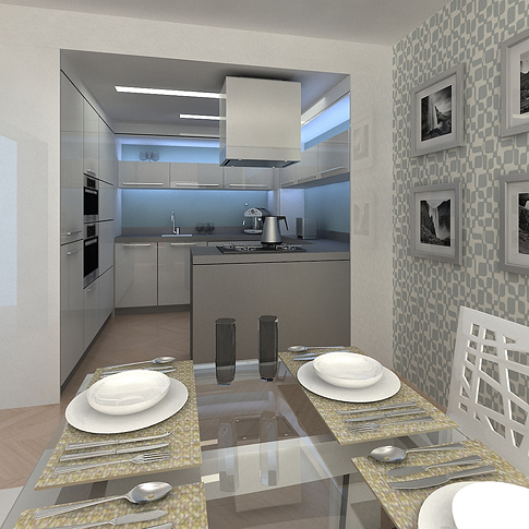 Corner kitchen with kitchen peninsula | AŤÁK DESIGN