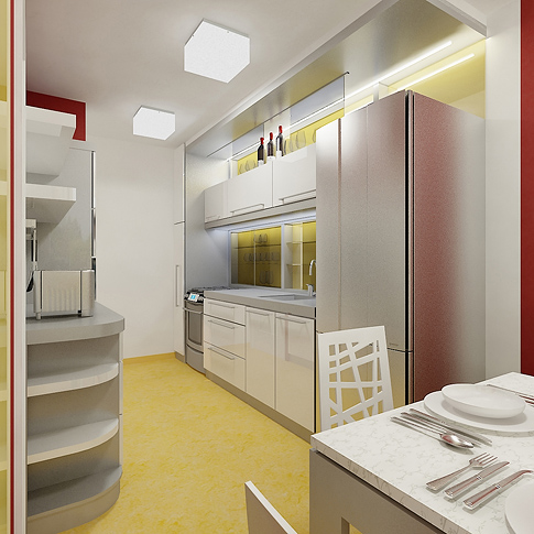 Kitchen with backlight | AŤÁK DESIGN