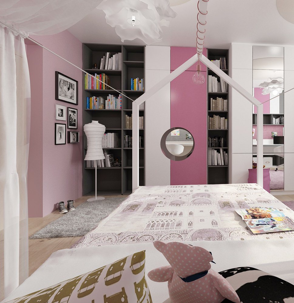Girls' rooms with a secret passage | AŤÁK DESIGN