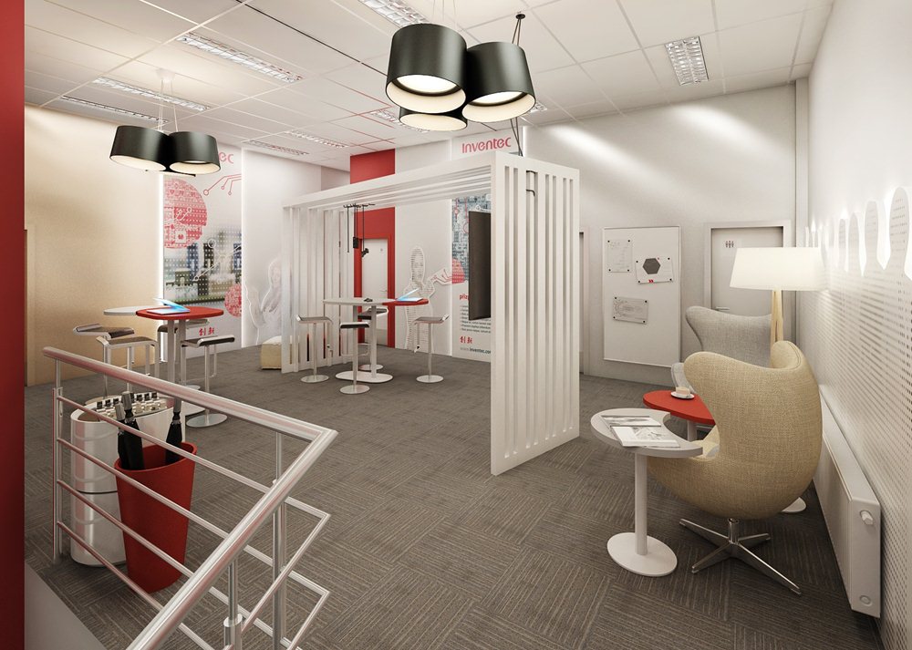 Inventec Brno - corridor and lounge area | AŤÁK DESIGN