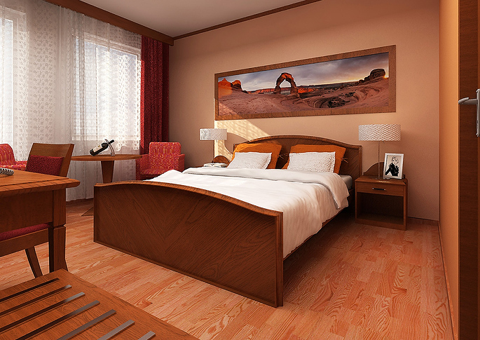 Hotel room in rustic style | AŤÁK DESIGN