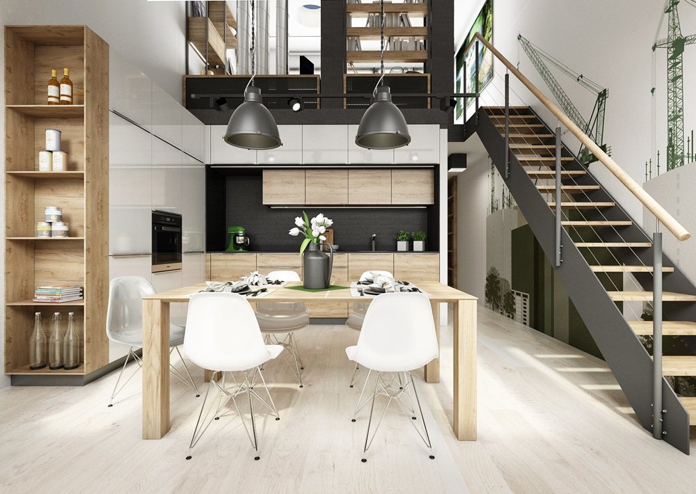 Interior of an industrial maisonette | AŤÁK DESIGN