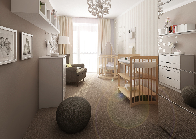 Simple baby's room interior | AŤÁK DESIGN