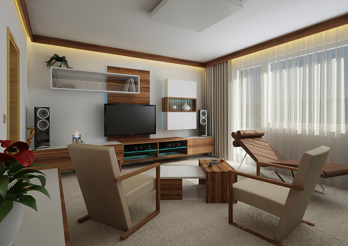 Reconstruction of a living room in the apartment building | AŤÁK DESIGN