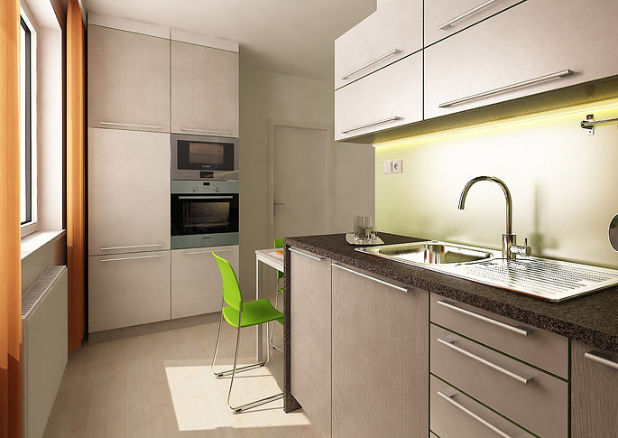 Prefebricated kitchenette made of bleached oak | AŤÁK DESIGN